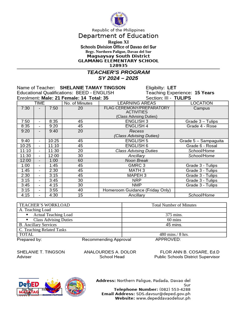 Teacher Program 3 | PDF