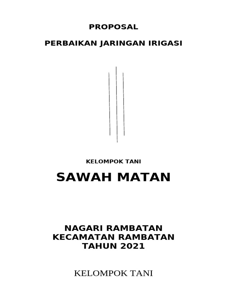 Proposal Swah Matan | PDF