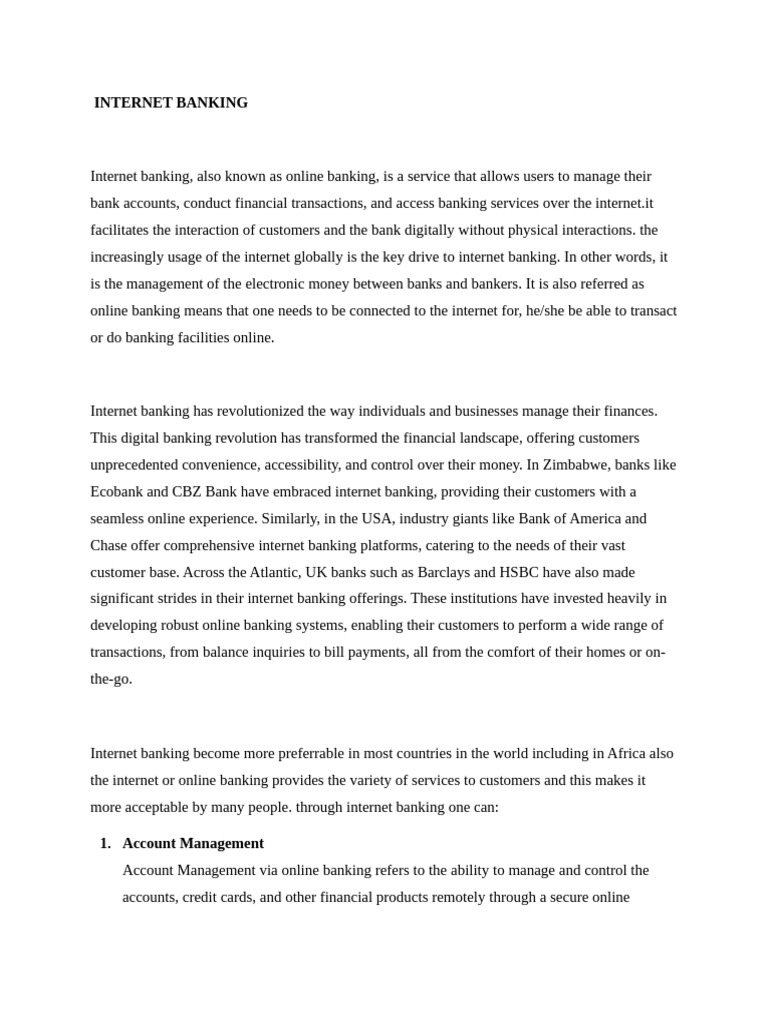 Internet Banking | PDF