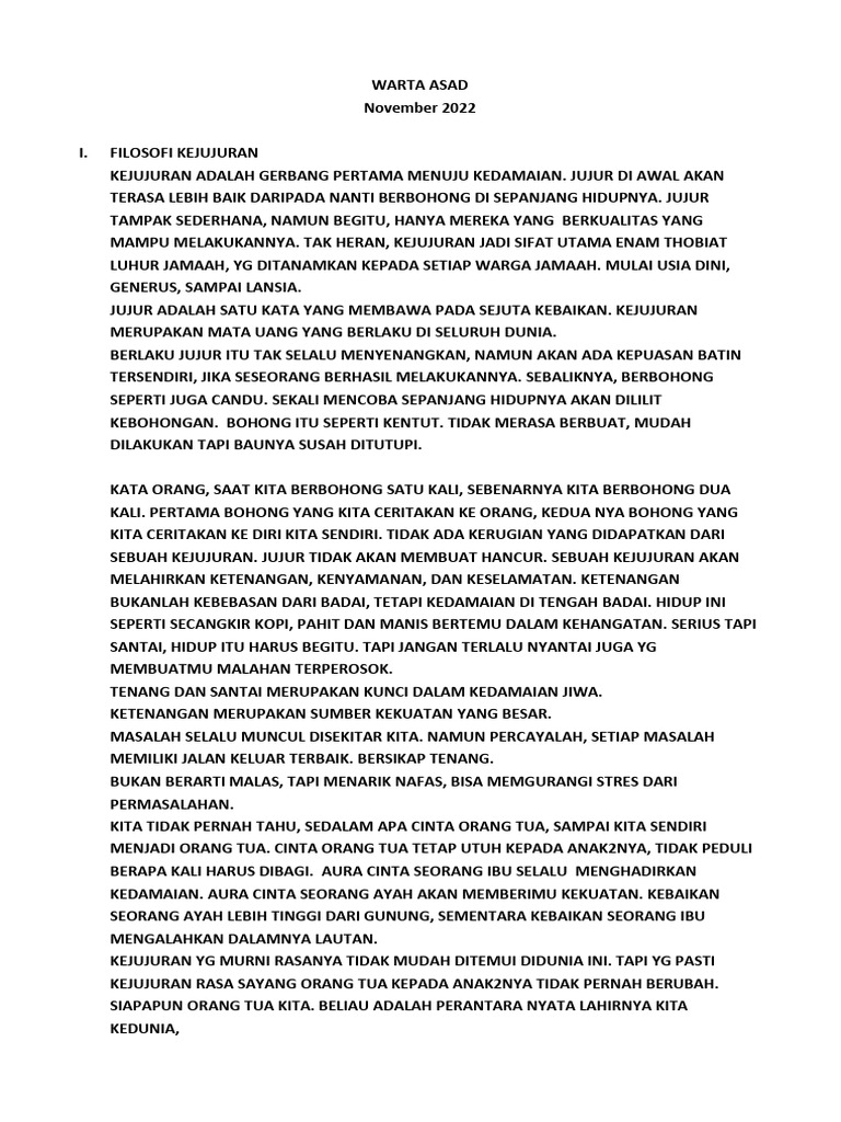 Asad - Filosofi Nov 2022 | PDF