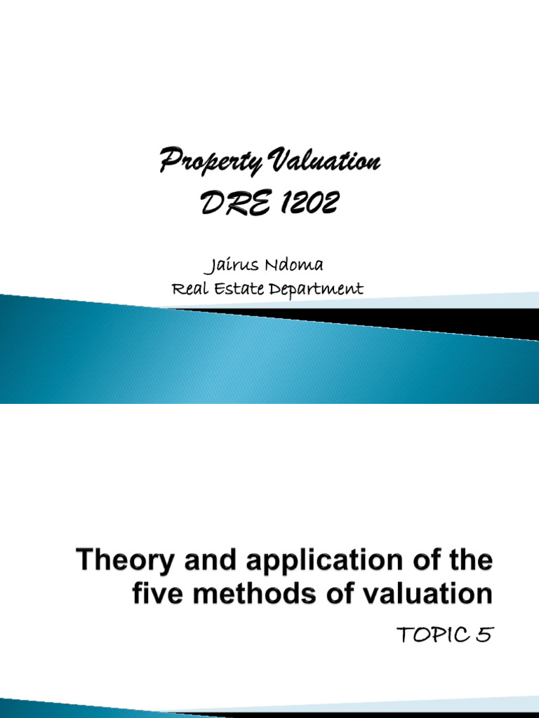 The Five Methods of Valuation | PDF
