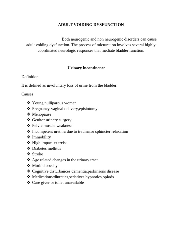 Adult Voiding Dysfunction-15 | PDF