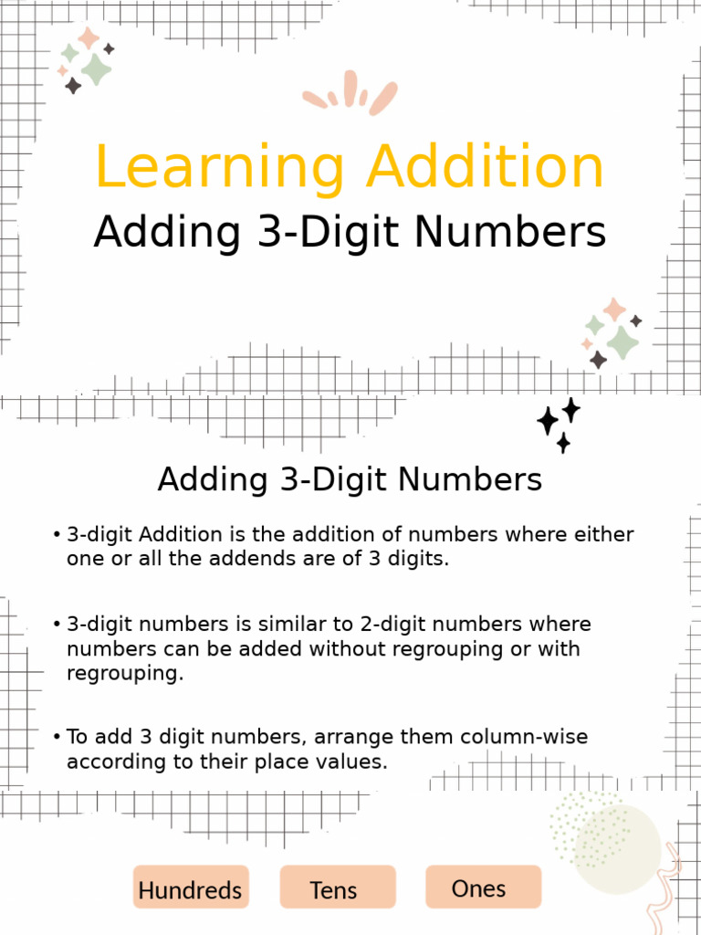 Learning-Addition.-3-digit | PDF