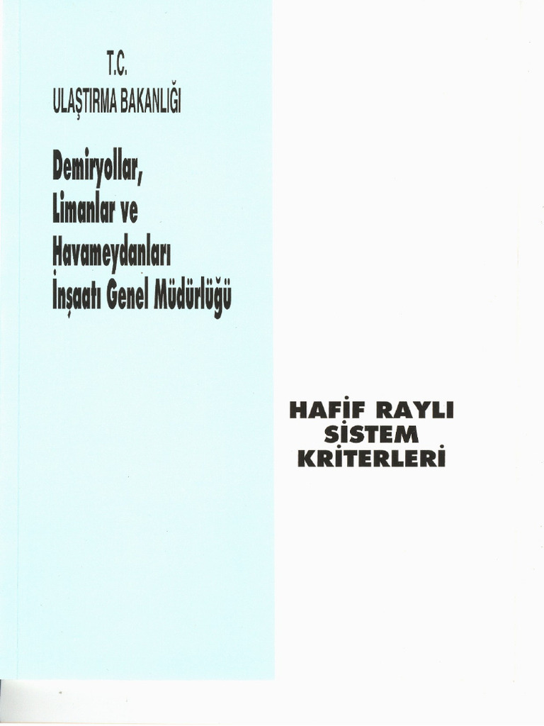 Hafif Rayli Sistem Kriterleri | PDF