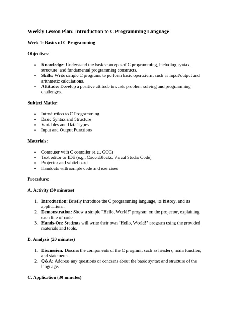 Weekly Lesson Plan (Grade 9) | PDF