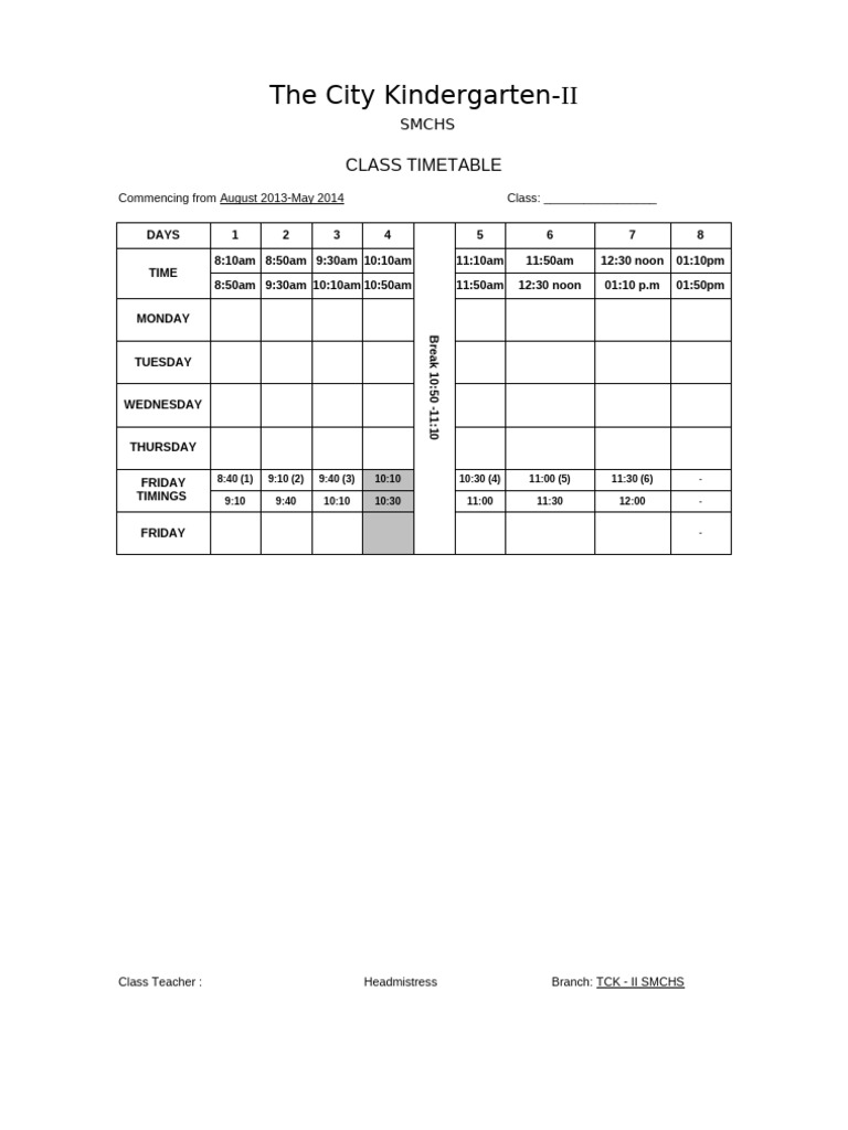 Teachers Timetables Updated | PDF