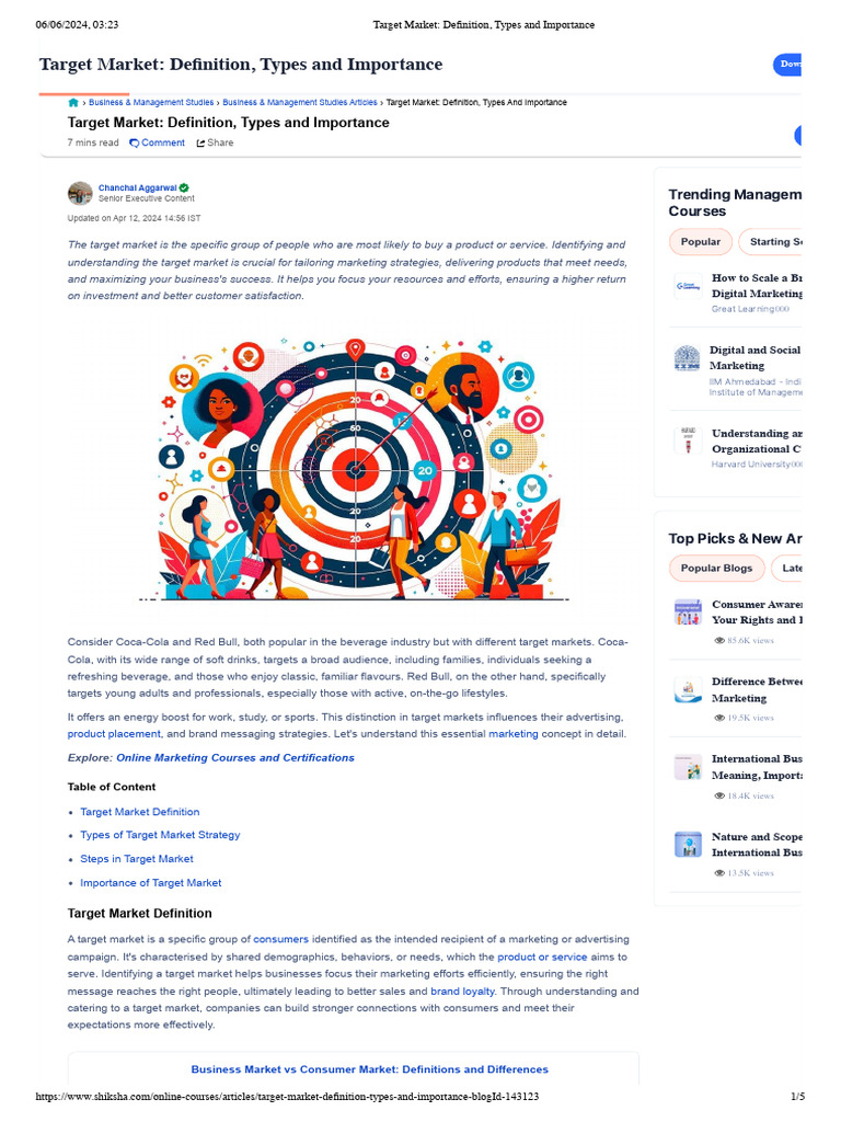 Target Market - Definition, Types and Importance | PDF