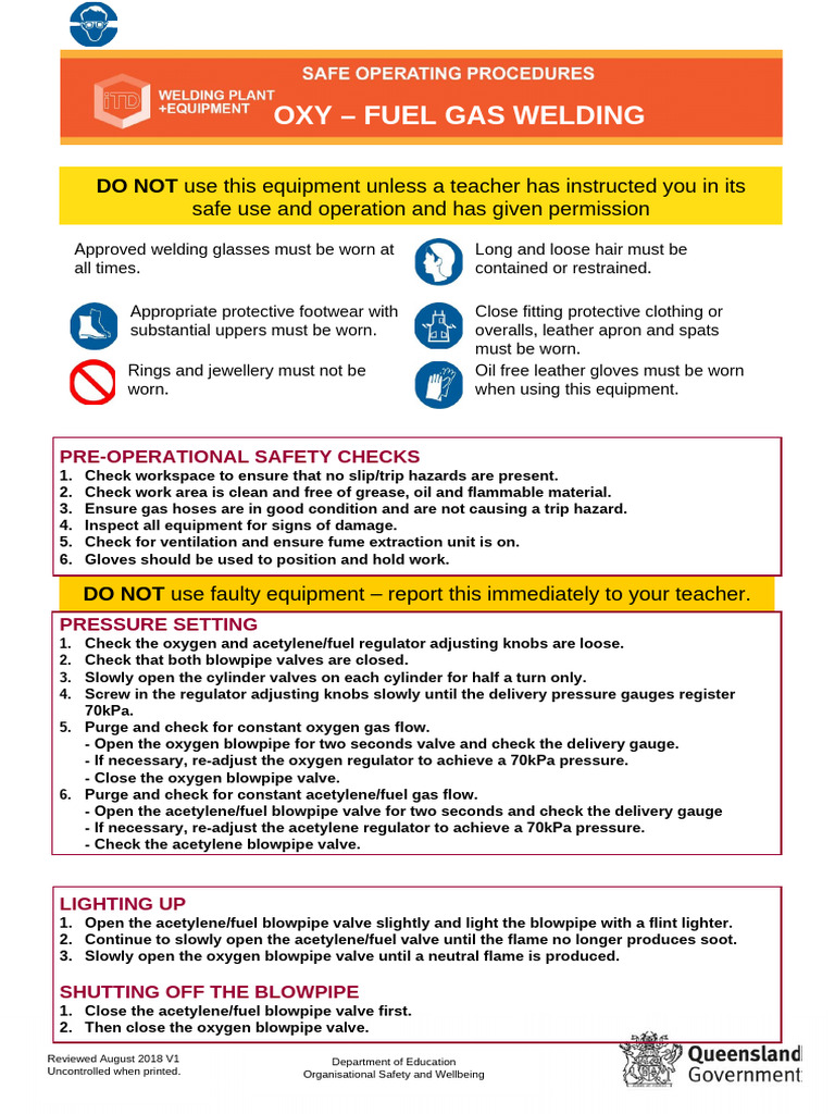 Sop Oxy Acetylene Fuel Gas Welder | PDF