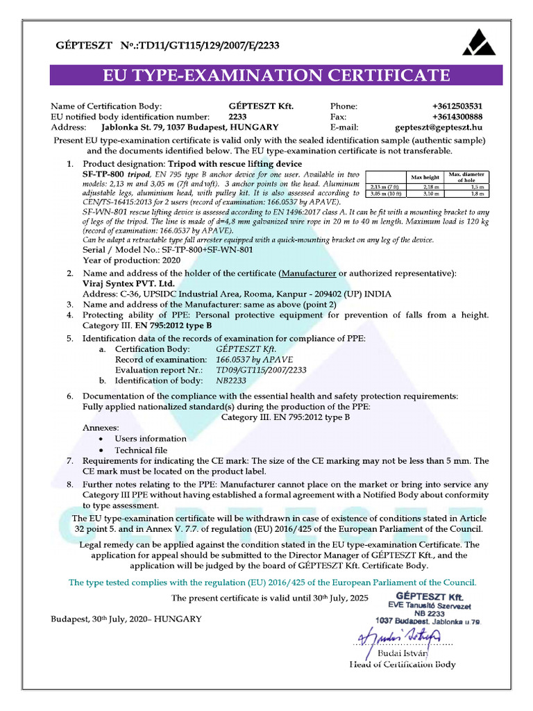 SF TP 800 SF WN 801 | PDF
