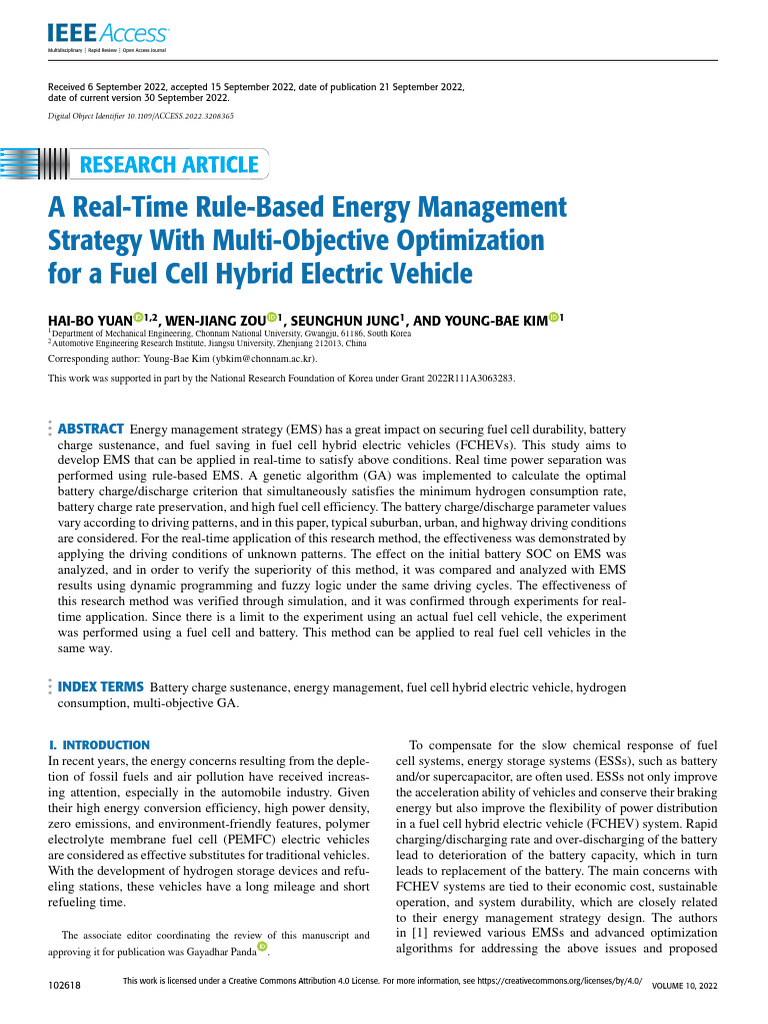 A Real-Time Rule-Based Energy Management Strategy With Multi-Objective ... A Real-Time Rule-Based Energy Management Strategy With Multi-Objective ...