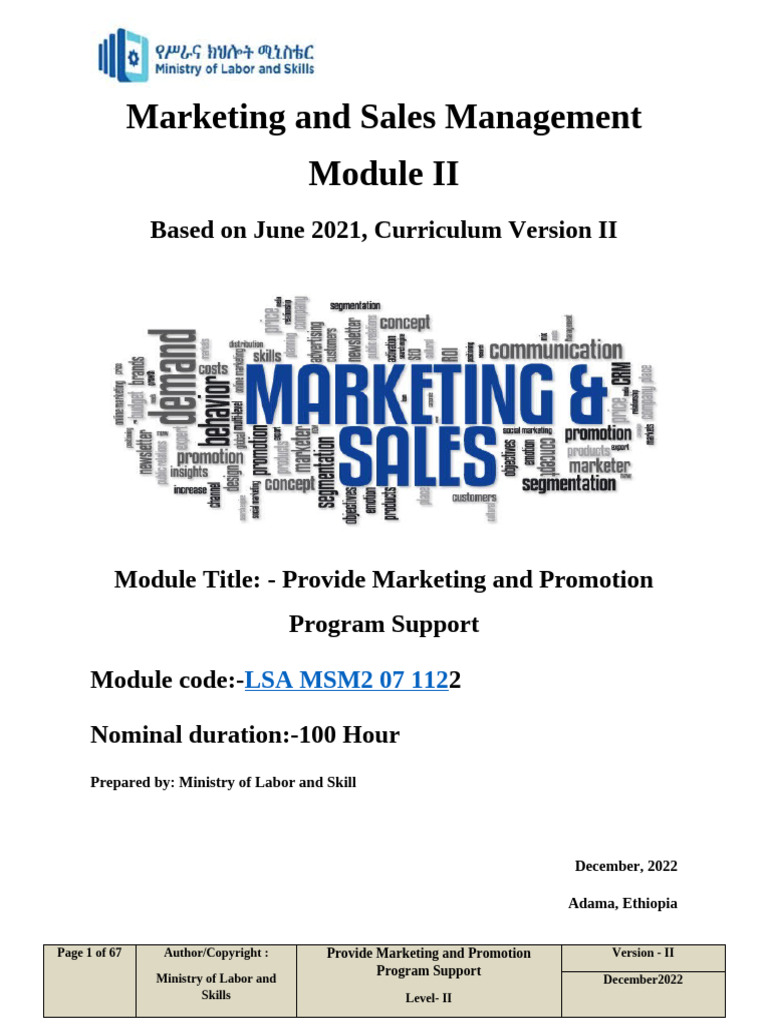 Mo7-Marketing and Promotion | PDF