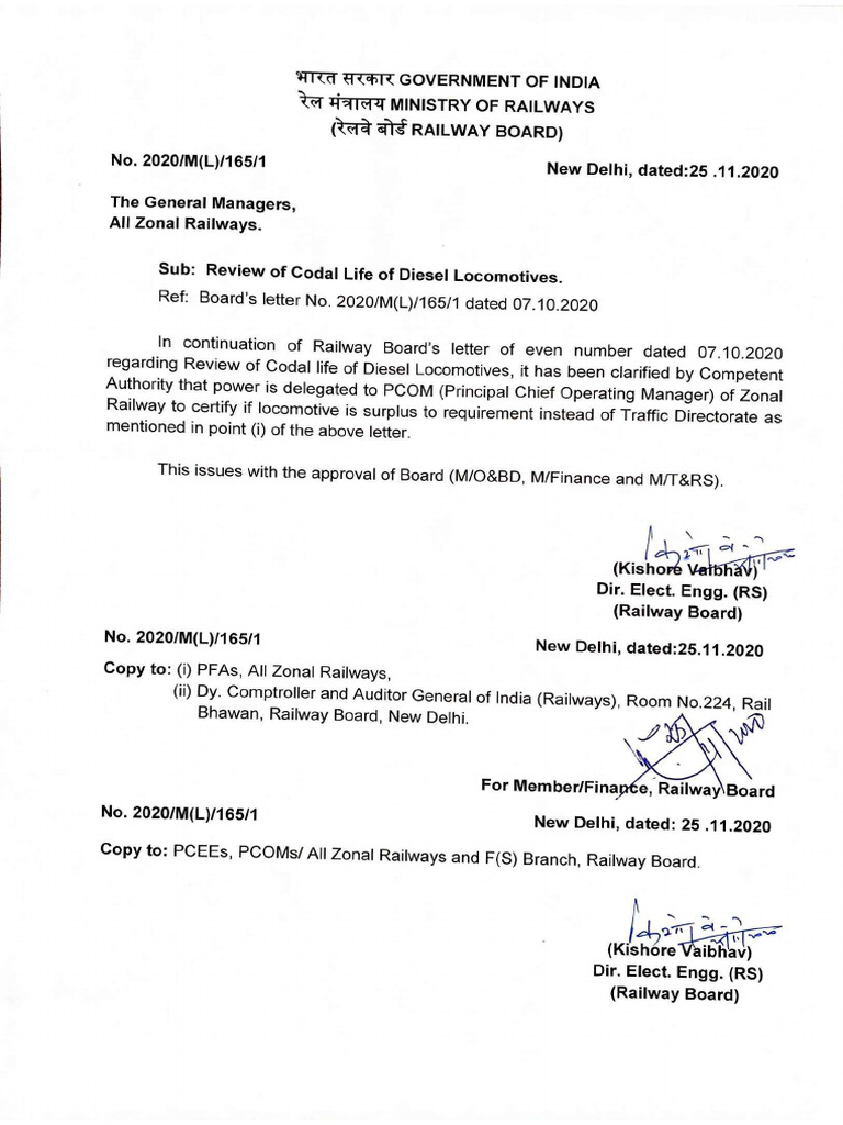 Review of Codal Life of DSL Loco | PDF