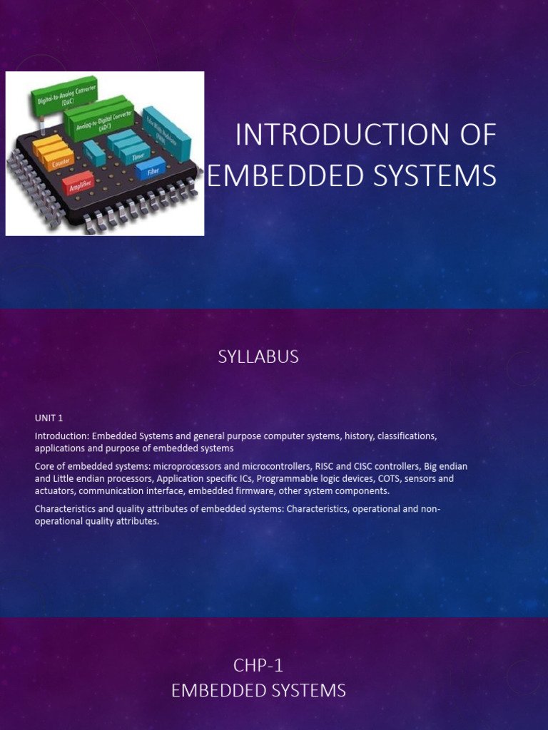 Arc - Introduction of Embedded Systems (Unit 1) | PDF