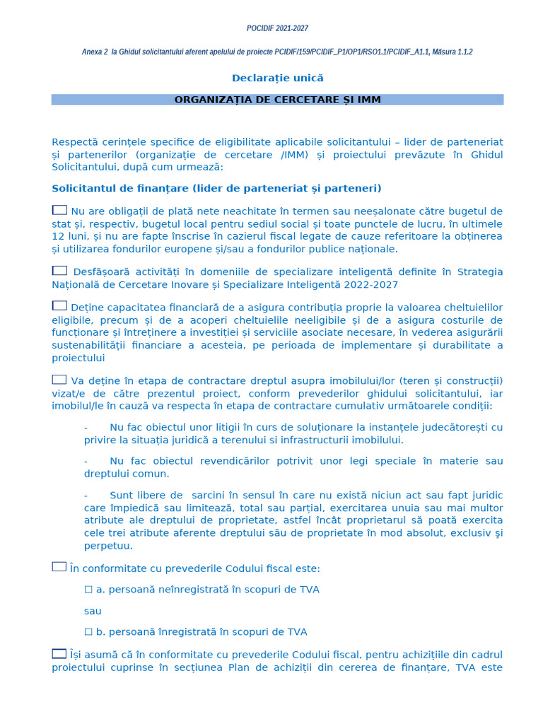 Anexa 2 - Declaratia Unica COMUNA | PDF