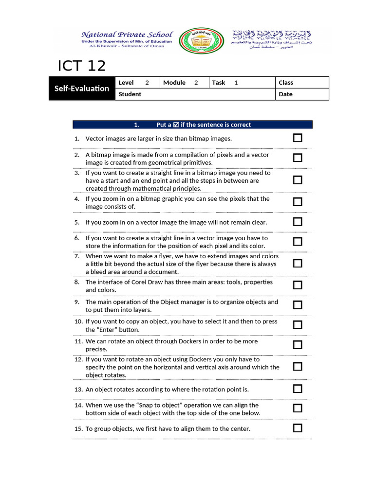 ICT.2.2.1 Evaluation Sheet | PDF