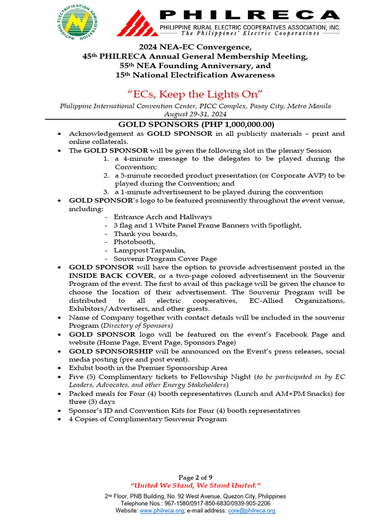 Nea-Philreca Re Expo 2024 Packages Forms-2 | PDF