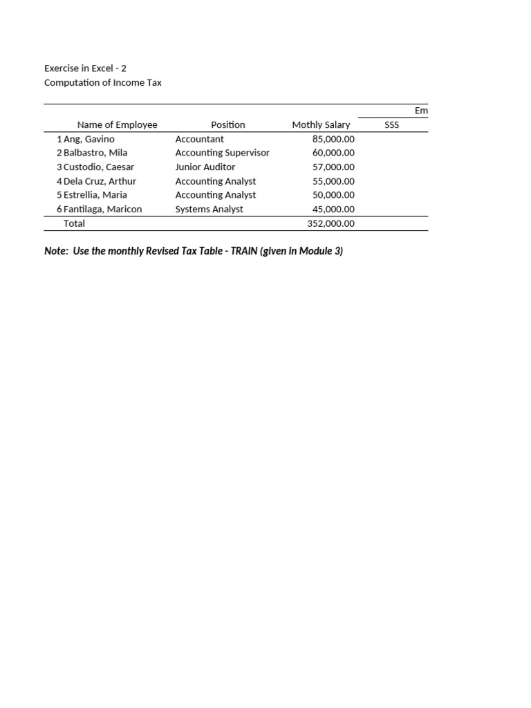 2nd Exercise in Excel | PDF