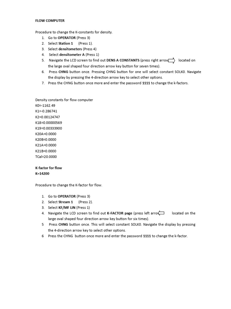 Flow Computer Handling Procedure | PDF