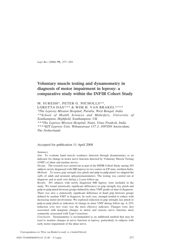 Voluntary Muscle Testing | PDF