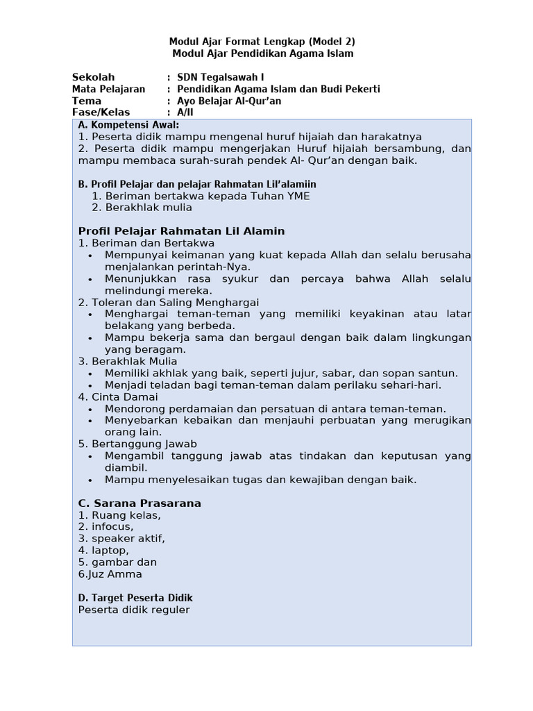 2 Modul ajar PJBL | PDF