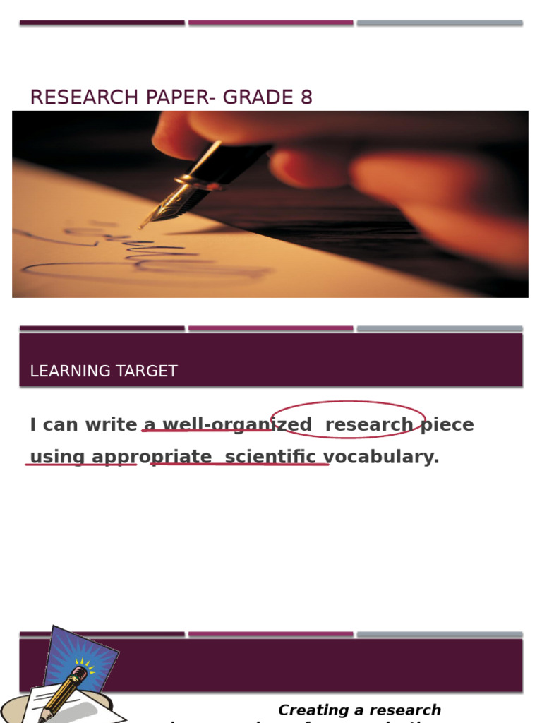Research Paper Guidelines Grade8 Science | PDF | Thought | Career & Growth