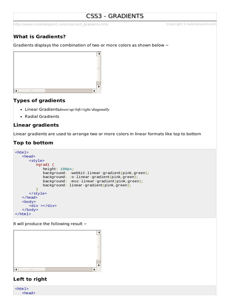 css3 Gradients | PDF