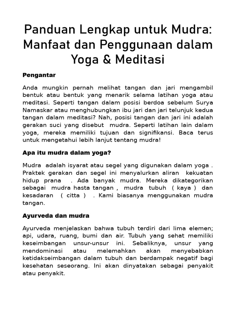 Panduan Mudra | PDF