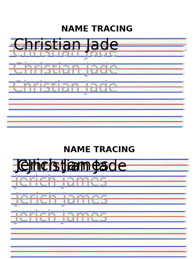 Name Tracing Editable File.... Kinder Am 2024 2025 | PDF