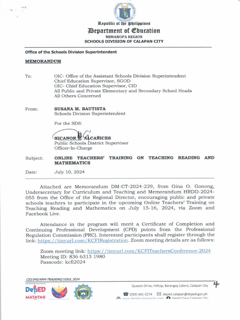Online Teachers Training On Teaching Reading and Mathematics | PDF