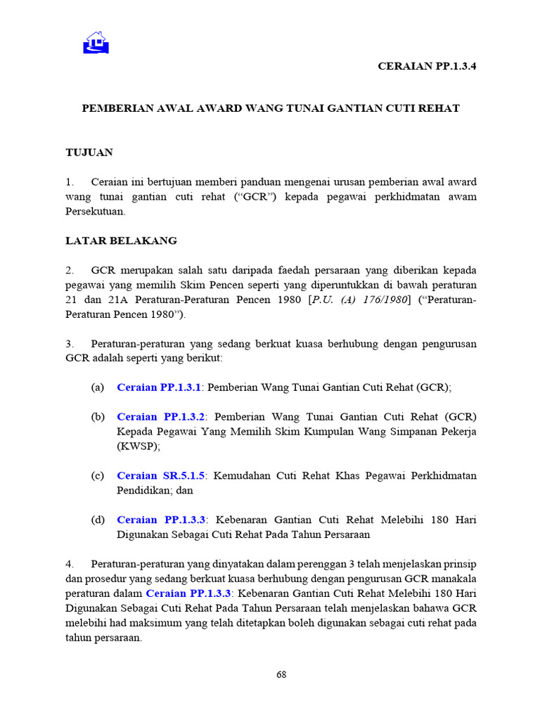 Ceraian PP.1.3.4 Pemberian Awal GCR 2024 | PDF