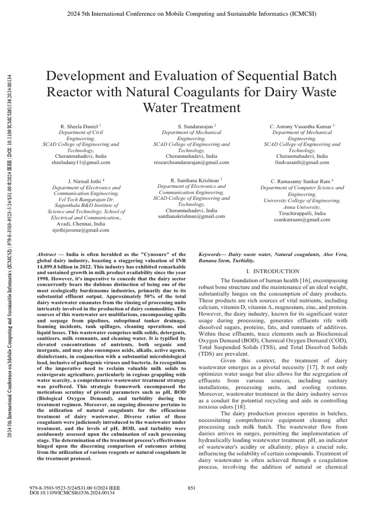 Development and Evaluation of Sequential Batch | PDF