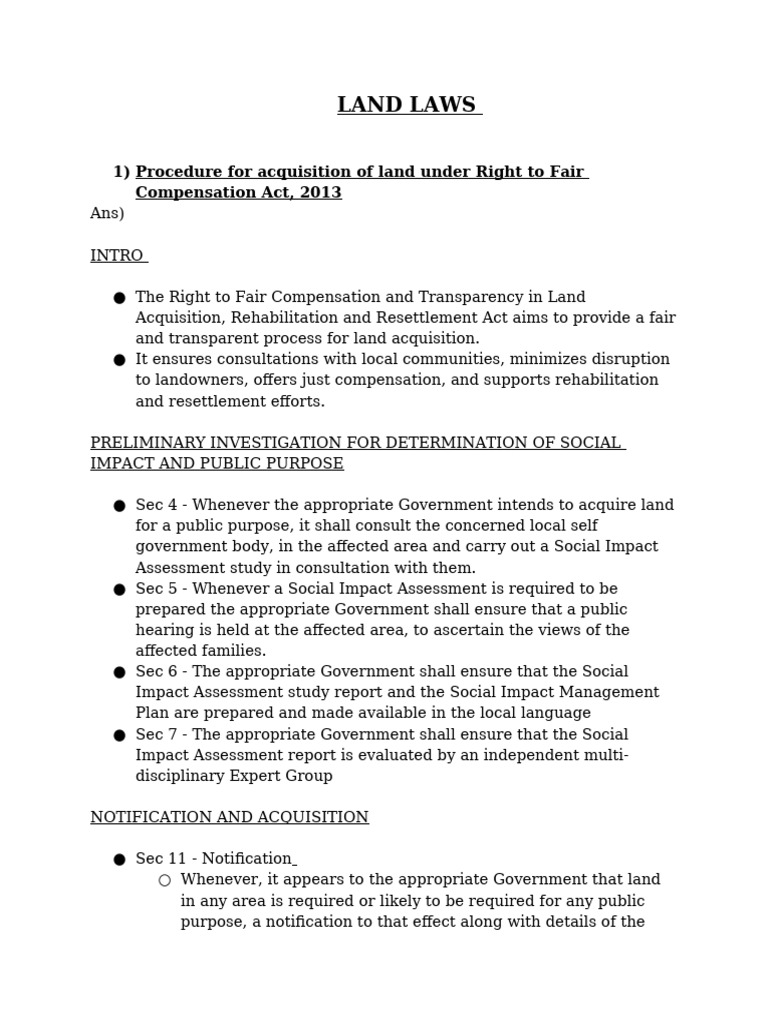 Land Laws | PDF