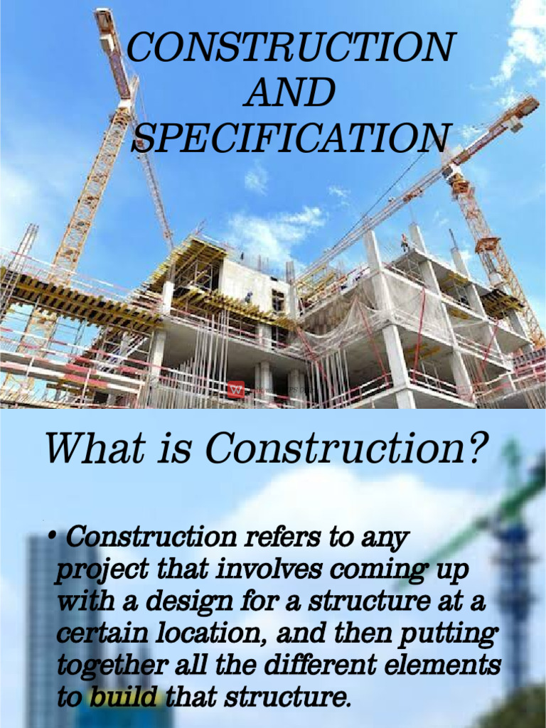 Construction and Specification Overview | PDF