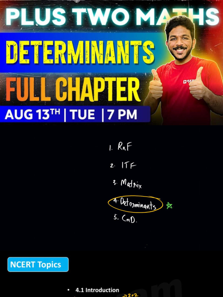 +2 MATHS - Determinants | PDF
