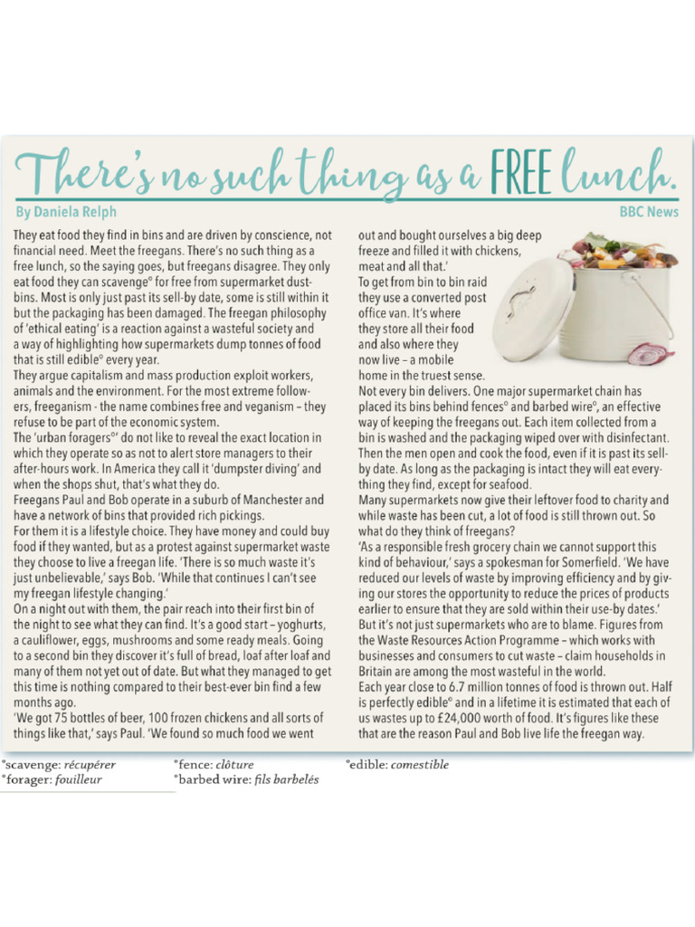 English - There's No Such Thing As A Free Lunch | PDF