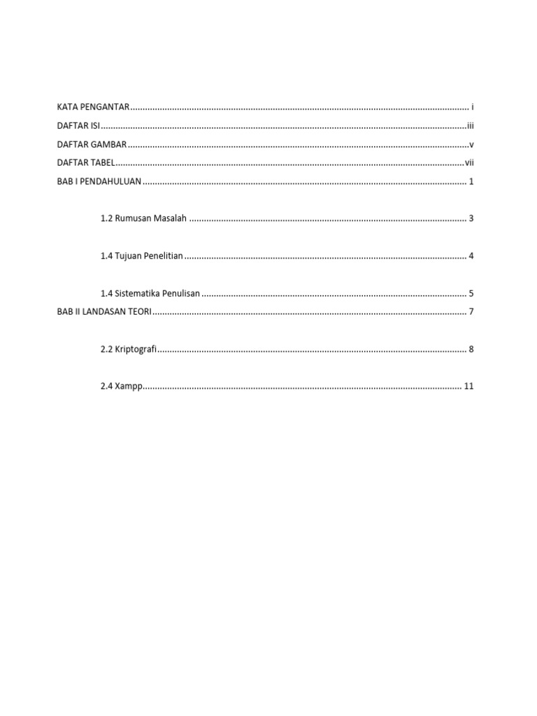 Daftar Isi Gambar Dan Tabel Pdf