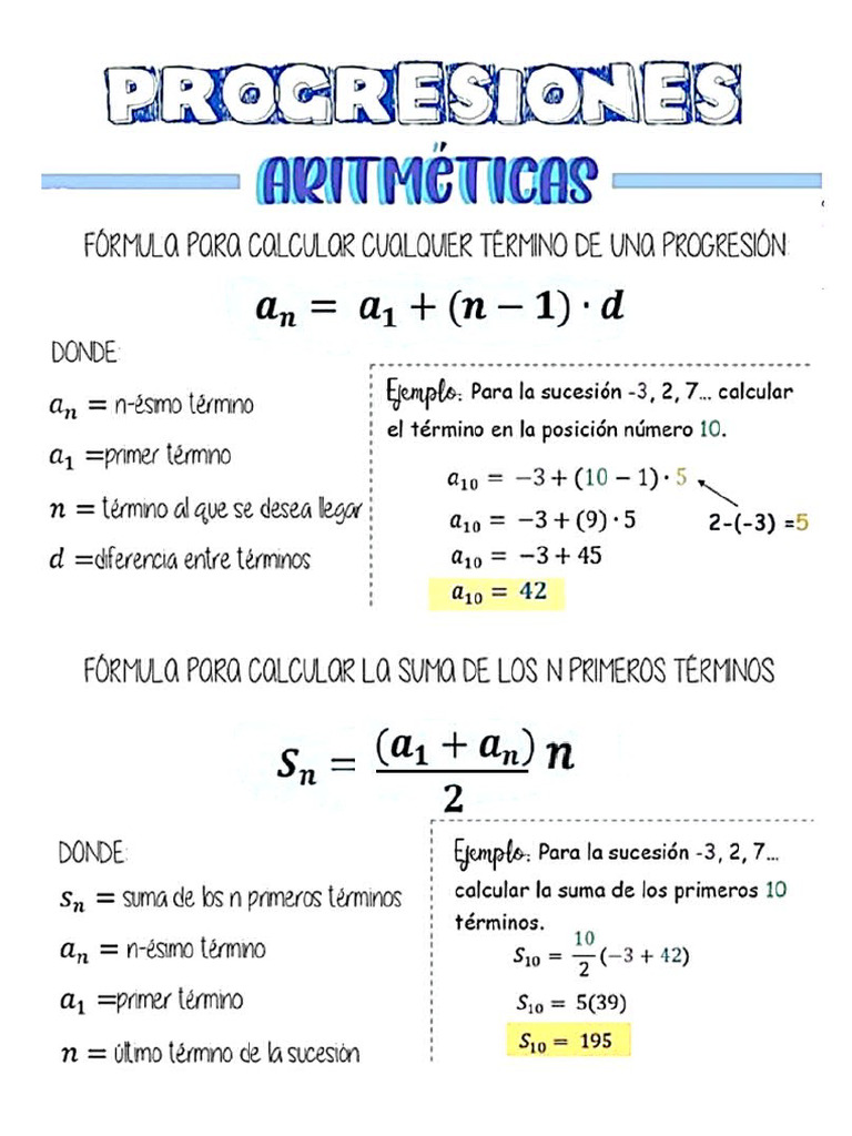 Progresion Aritmetica 1 | PDF