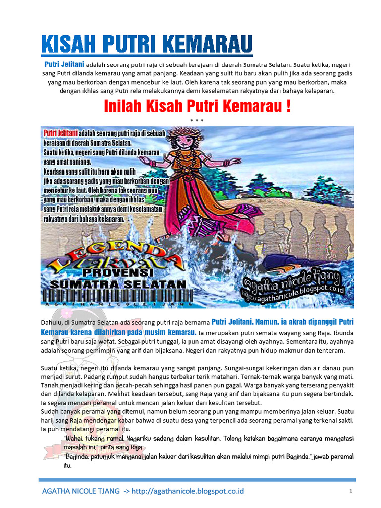 Legenda Sumatra Selatan - Kisah Putri Kemarau | PDF