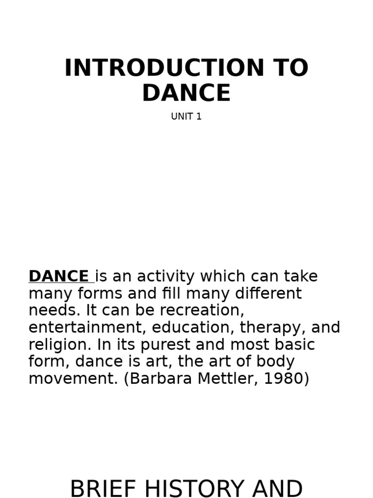 Pe 3 Introduction To Dance | PDF