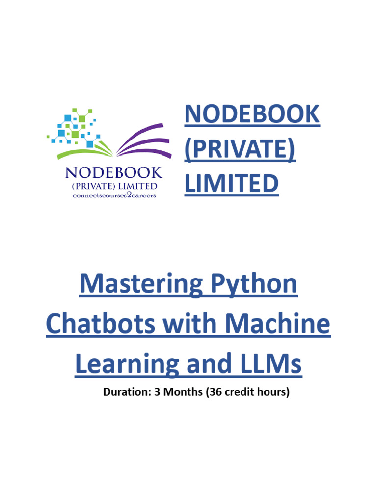Mastering Python Chatbots With Machine Learning and LLMs | PDF Mastering Python Chatbots With Machine Learning and LLMs | PDF