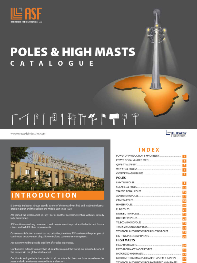 ASF (Arab Steel Fabrication) Co. Steel Poles & High Masts Catalogue ...