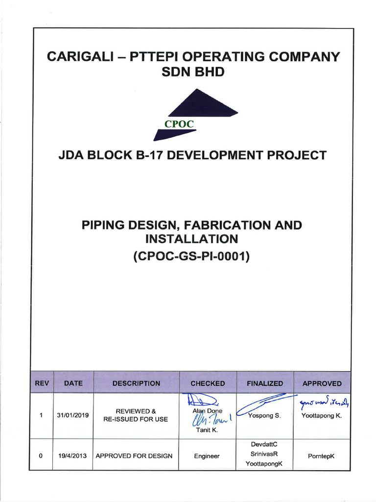 CPOC GS PI 0001 - v1 | PDF