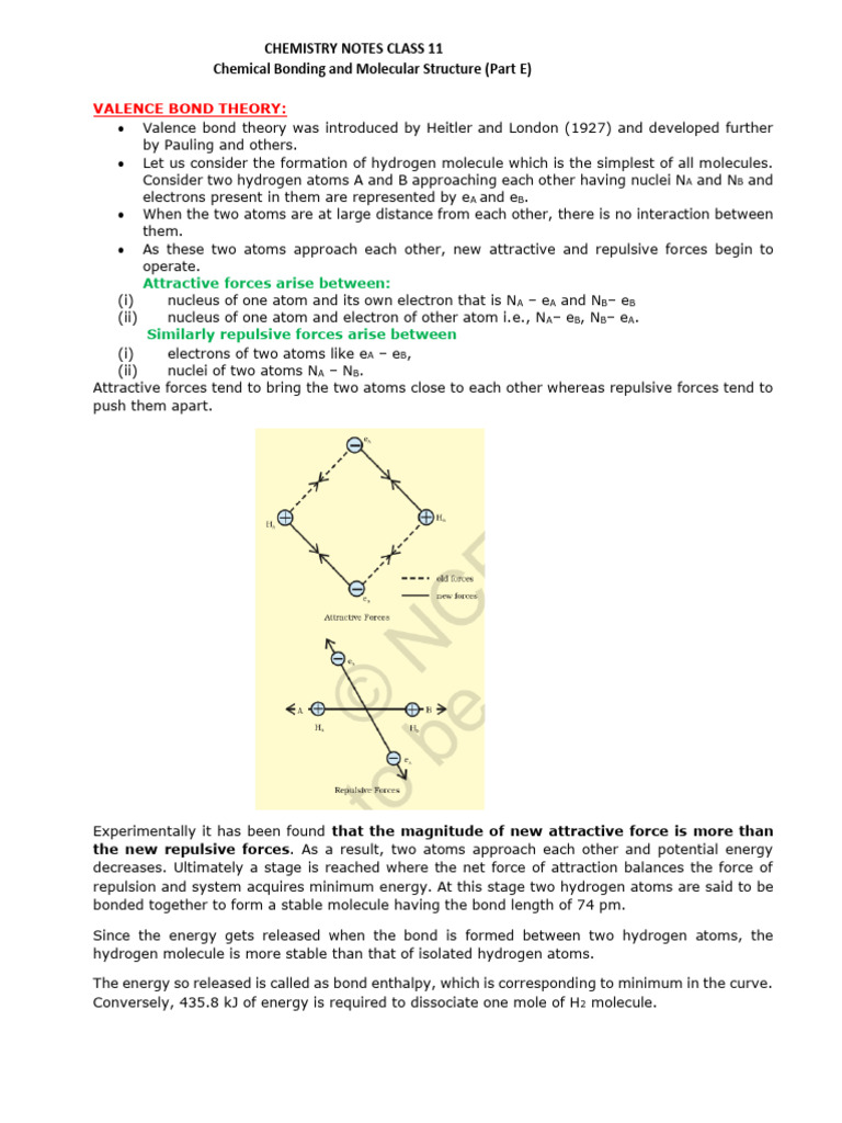 Chemical Bonding Notes Part 5 by DR - Shilpa | PDF | Chemical Bond ...