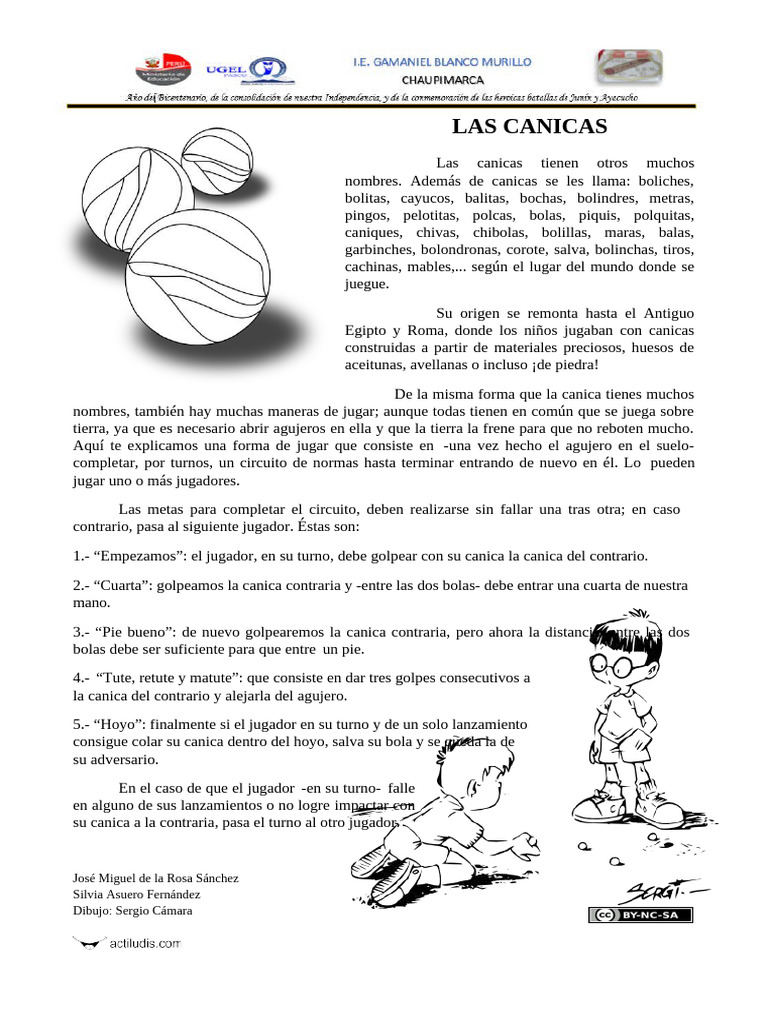 Comprension Lectora Las Canicas PDF | PDF