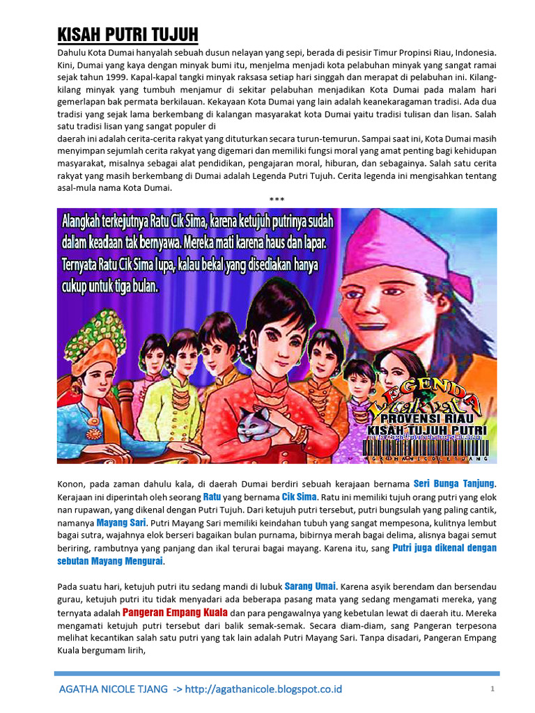 Legenda Riau - Kisah Putri Tujuh | PDF
