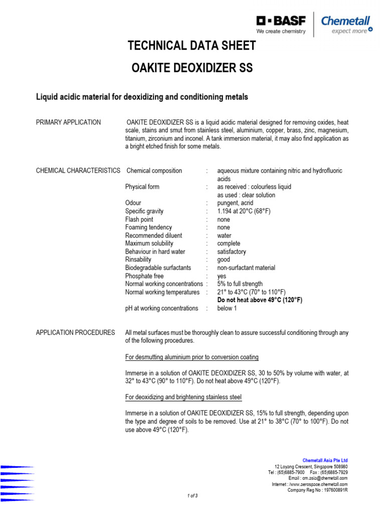 Deoxidizer SS | PDF