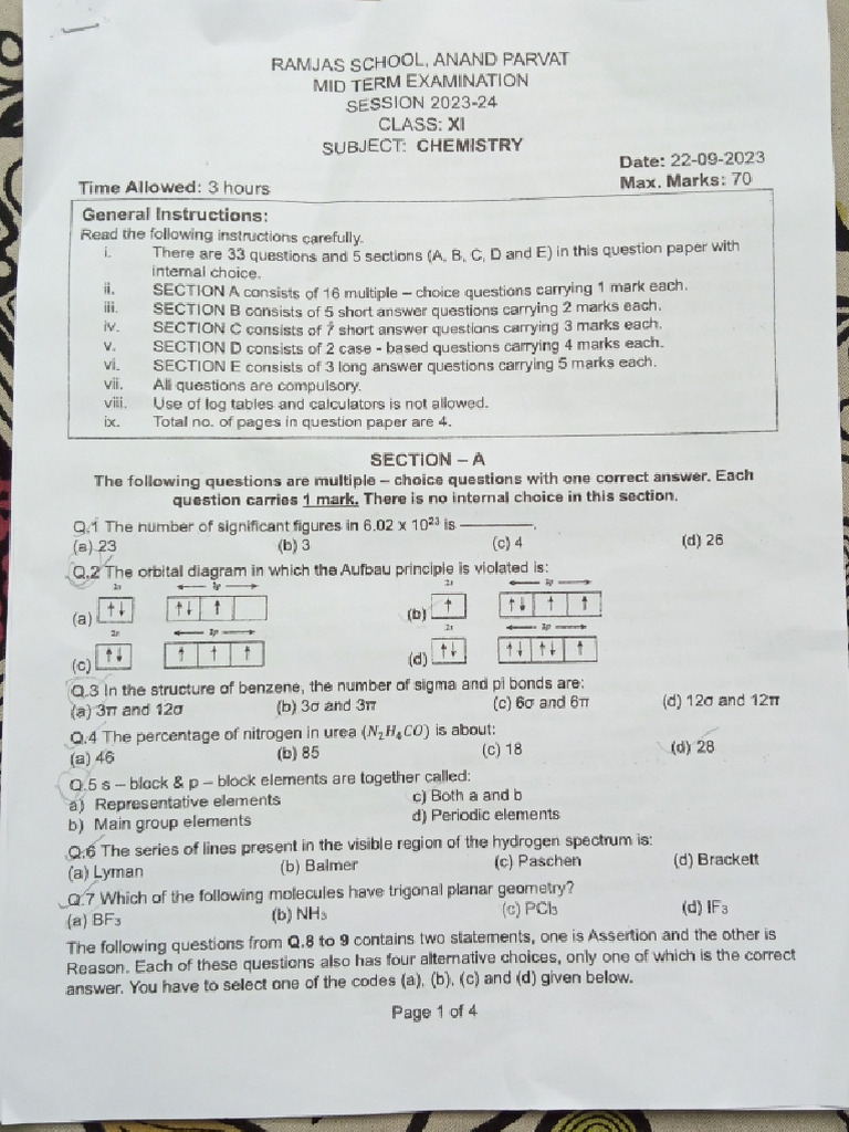 Chem Midterm 11 | PDF