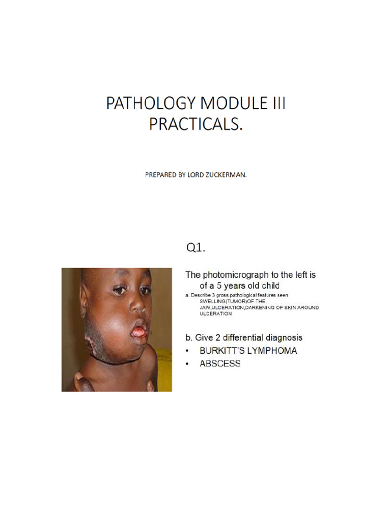 PATHOLOGY MODULE III PRACTICAL (Answered Zahir) . | PDF