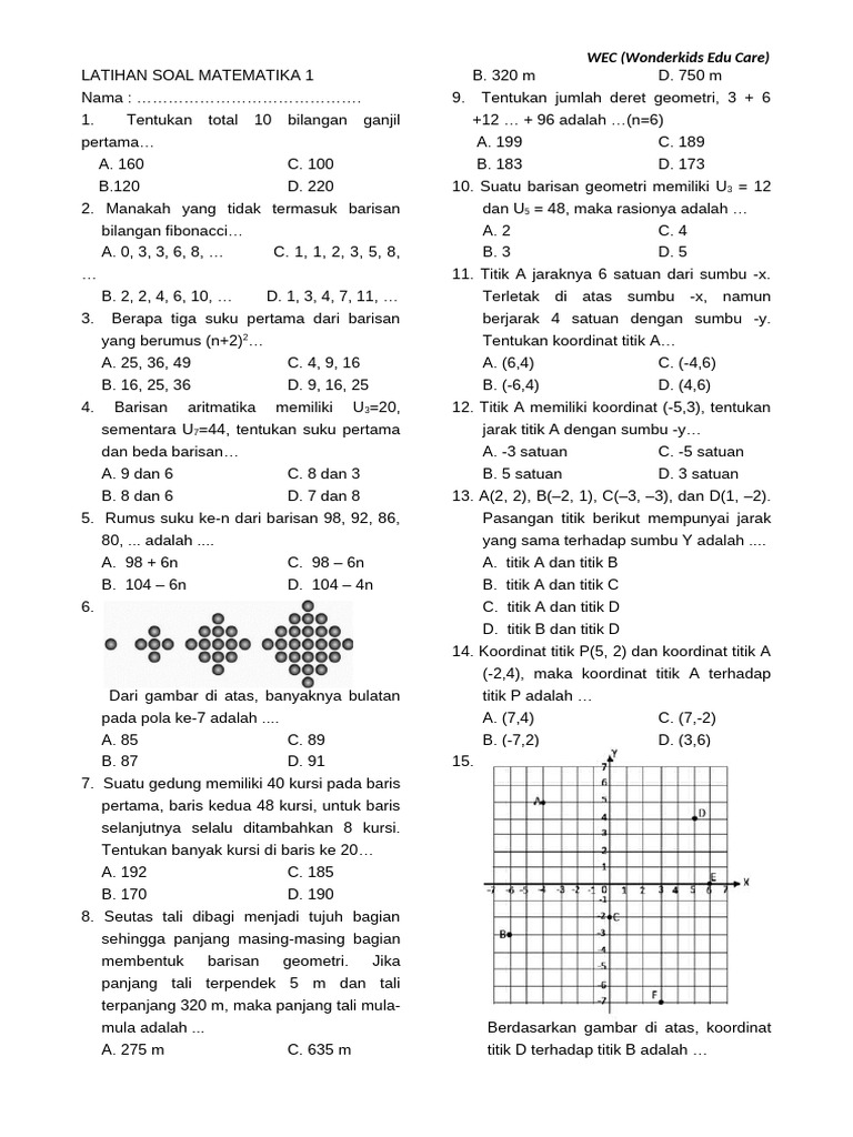 LATIHANpts MTK - 1 | PDF