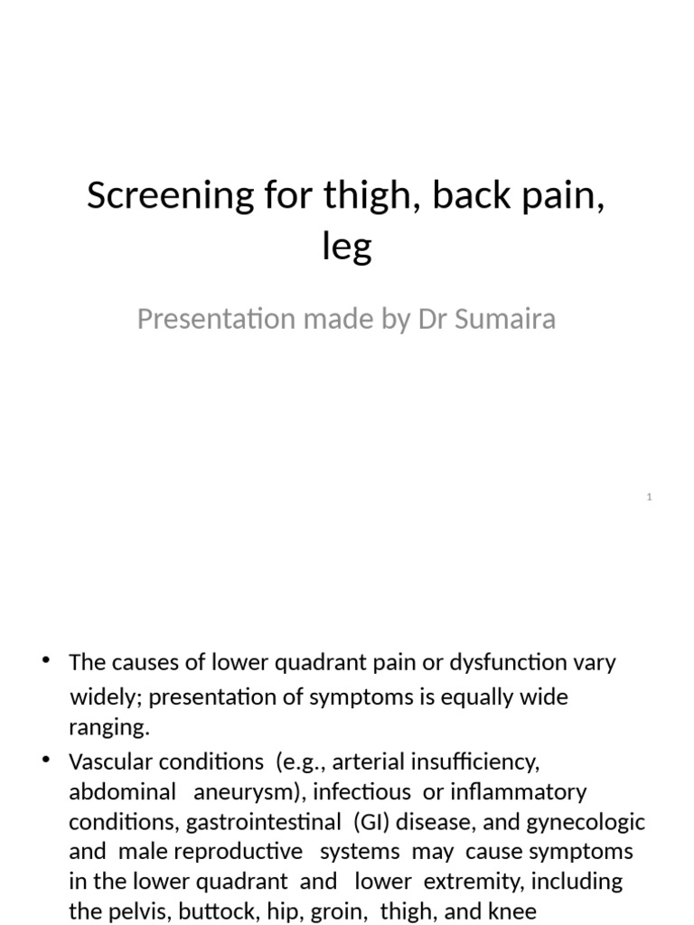 Hip, Thigh, Leg | PDF
